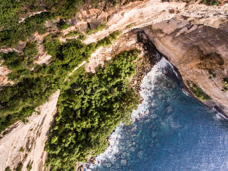 Aerial View on the Ocean and Rocks. Stock Photo - Image of coastline ...