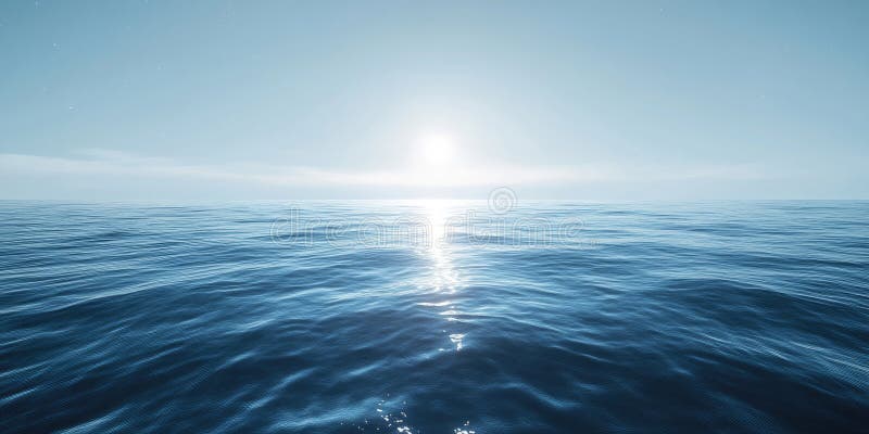 Aerial View Ocean Sunrise Blue Water Texture Background Stock ...