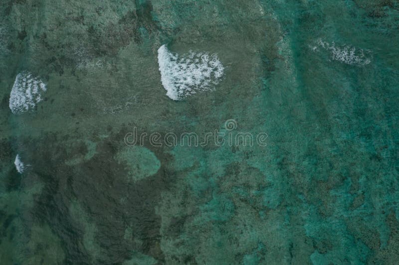 Aerial View of an Ocean Surface with Waves in Caribbean Stock Photo ...