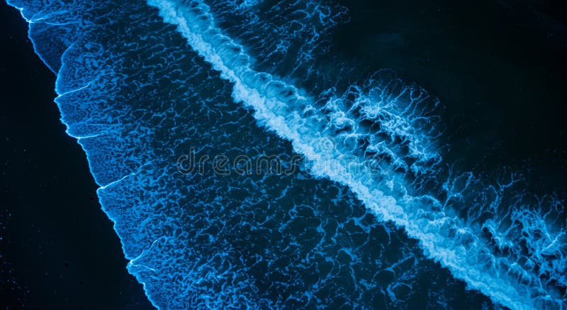 Aerial view of ocean waves stock illustration. Illustration of water ...