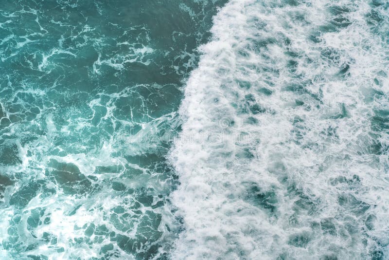 Aerial View of Ocean Waves - Water Pattern Stock Photo - Image of ...