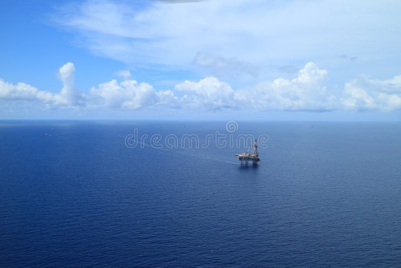 Top View of Offshore Drilling Rig Stock Photo - Image of business ...