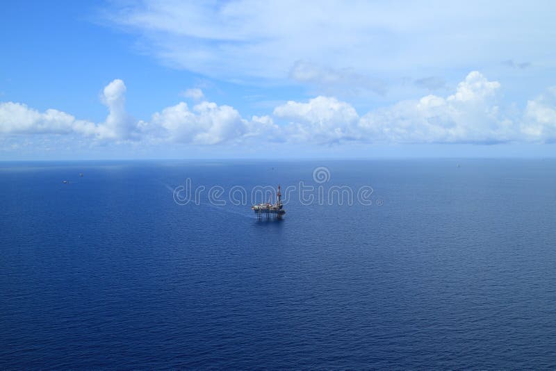 Top View of Offshore Drilling Rig Stock Photo - Image of natural ...