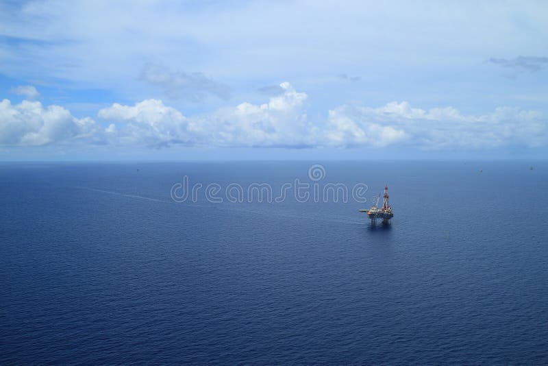 Top View of Offshore Drilling Rig Stock Photo - Image of natural ...