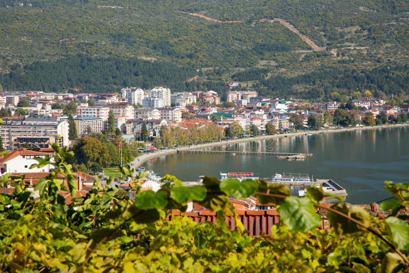 Aerial view of Ohrid stock photo. Image of nature, balkan - 45382302
