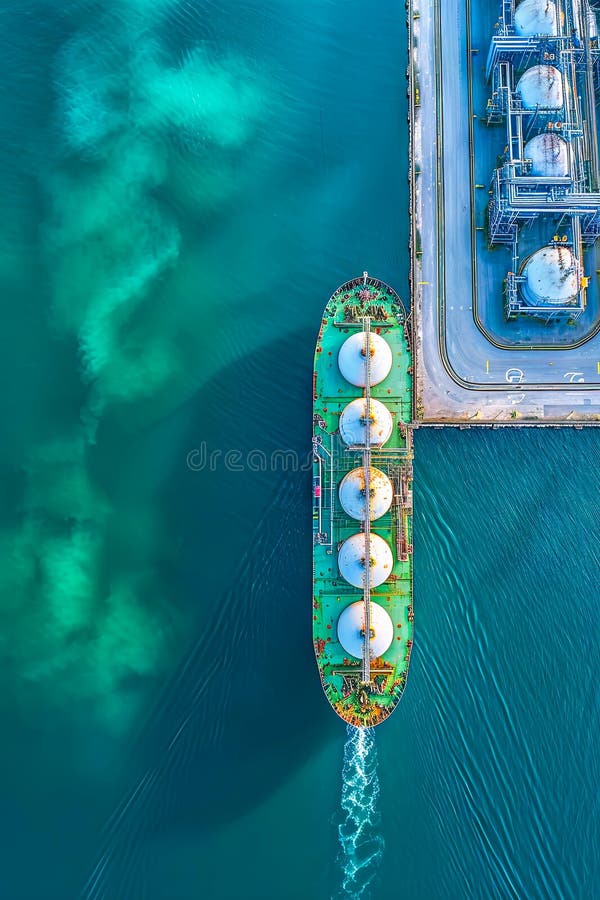 Aerial View of an Oil Terminal Storage Tank Stock Photo - Image of ...