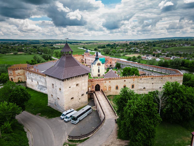 Aerial view of old castle stock photo. Image of stone - 234891574