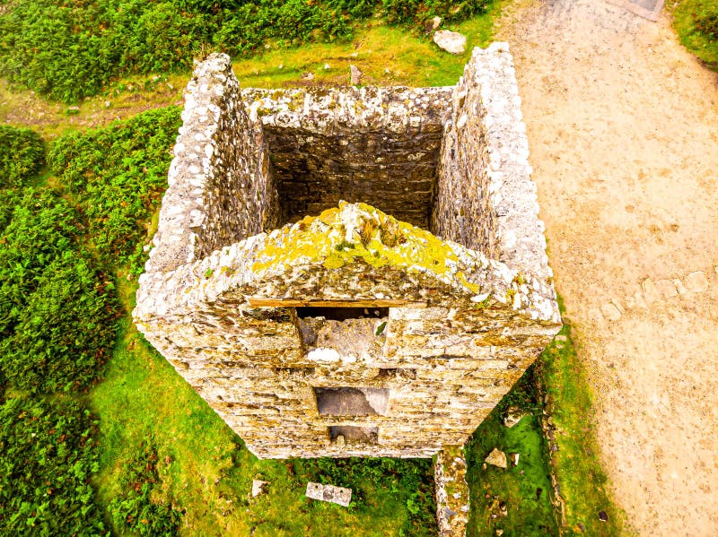 Aerial View of Old Tin Mines in Cornwall Stock Image - Image of british ...