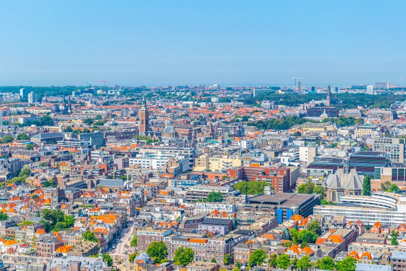 Aerial View of the Old Town of the Hague, Netherlands Stock Photo ...