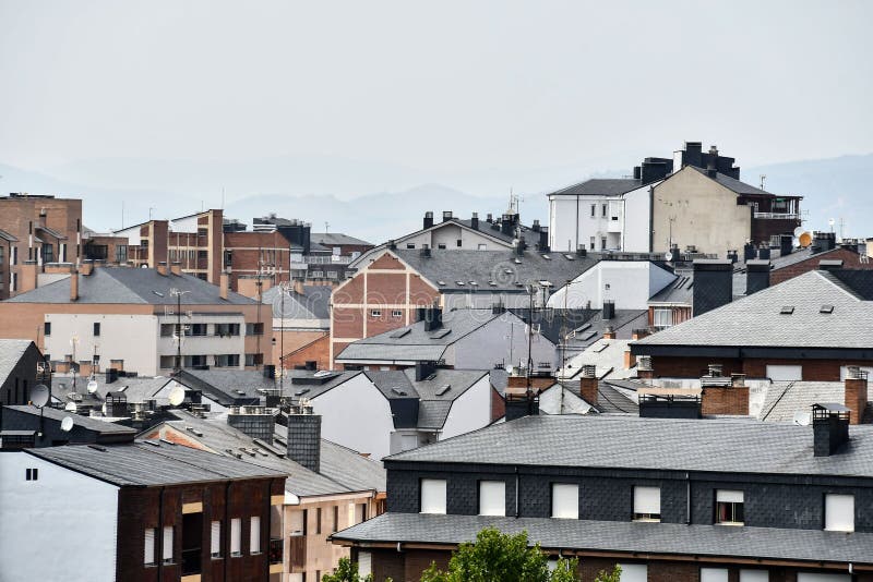 Aerial View of Old Town, Photo As a Background Stock Image - Image of ...