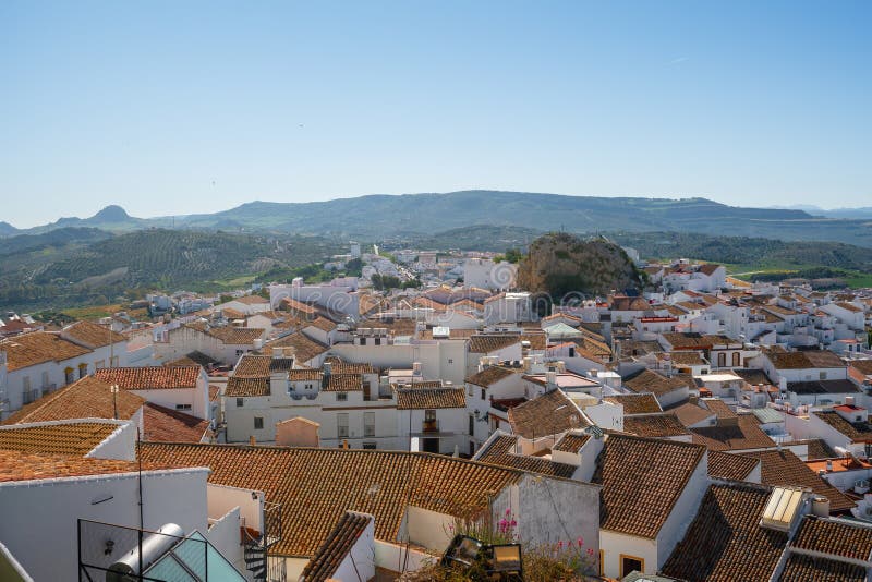 Aerial View of Olvera City - Olvera, Andalusia, Spain Stock Image ...