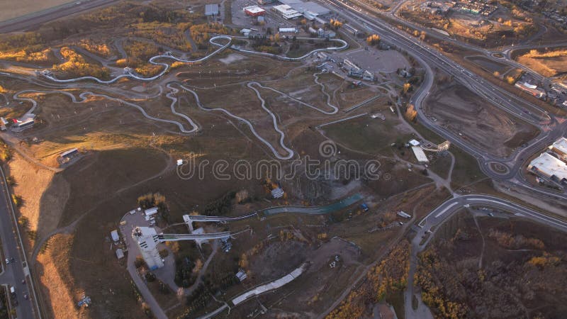 Aerial View of Olympic Park in Calgary Stock Image - Image of road ...