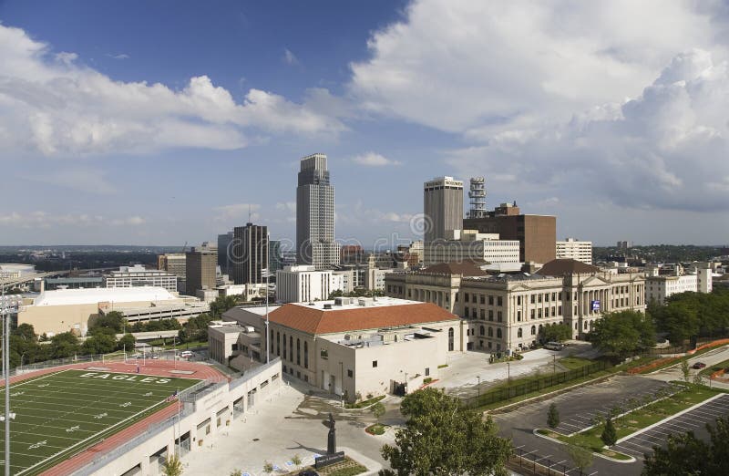 Downtown Omaha, Nebraska Skyline Editorial Photo - Image of city ...