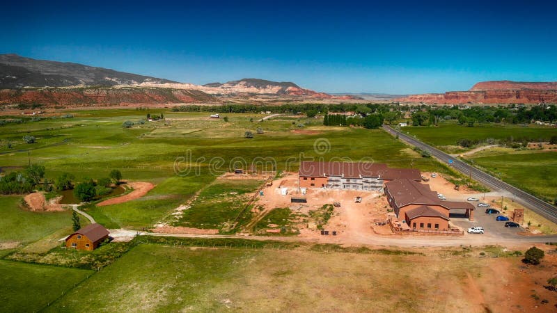 Aerial View of Open Countryside in Torrey, Utah Stock Photo - Image of ...