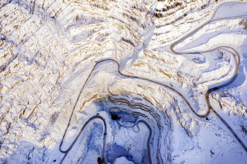 Aerial View of Open Pit for Iron Ore Mining Stock Image - Image of ...