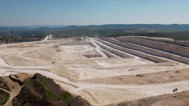 Aerial View of Opencast Mining Quarry. Stone Quarry Stock Video - Video ...