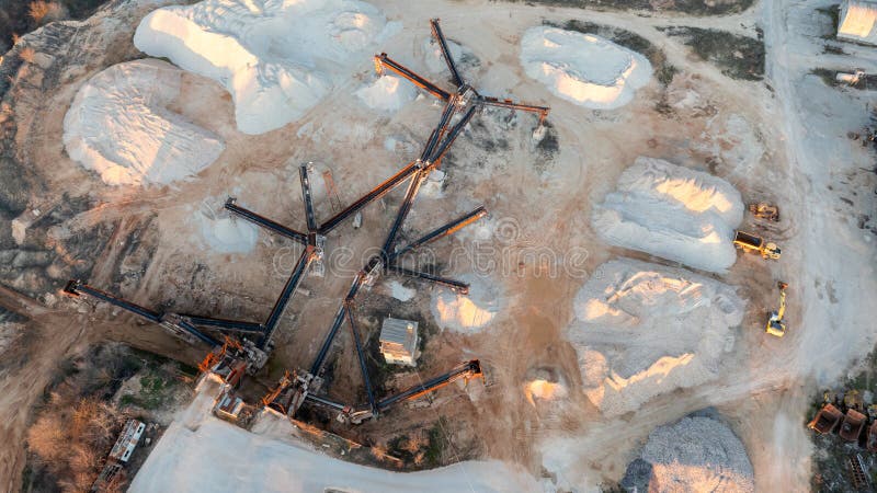 Aerial View of Opencast Mining Quarry. Stone Quarry Stock Image - Image ...