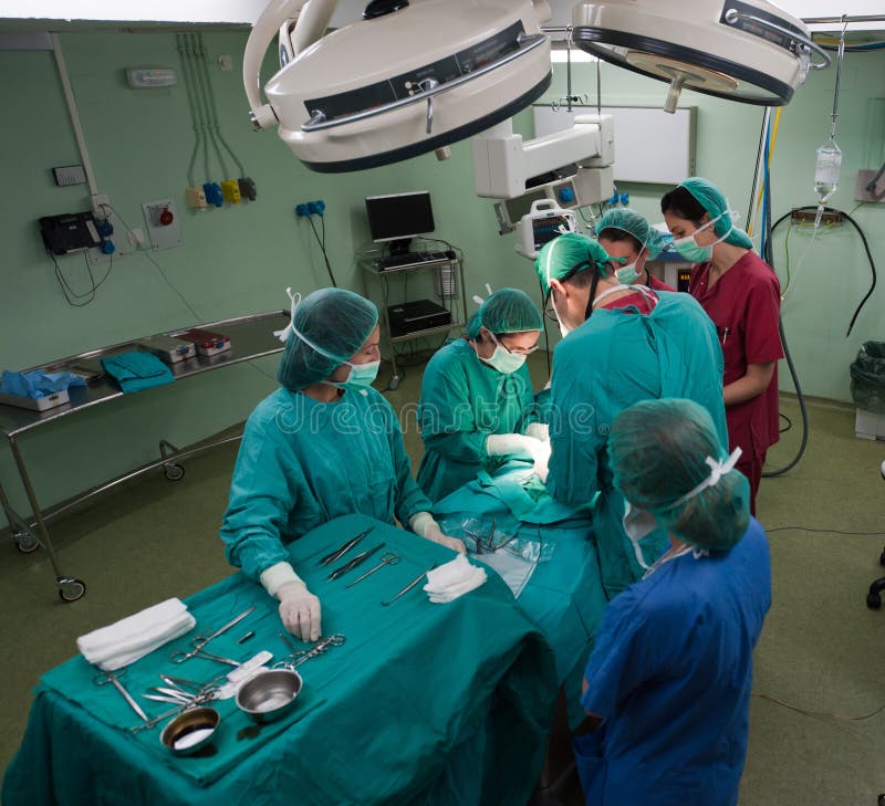 Aerial View of Operating Scene 3 Stock Image - Image of blood, needle ...