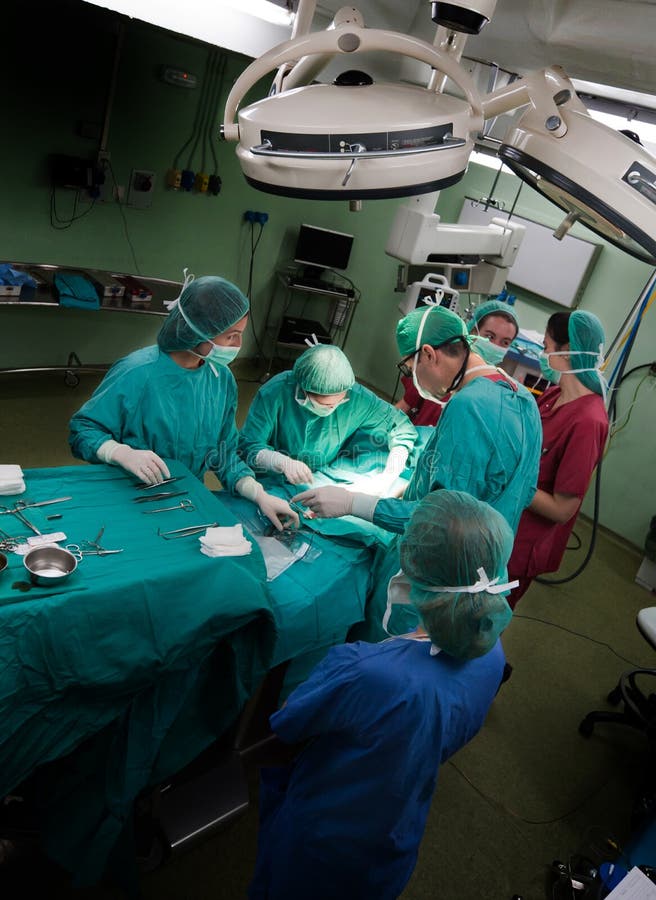 Aerial View of Operating Scene Stock Image - Image of anesthetic, room ...