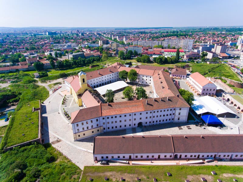 Aerial View of Oradea Fortress Editorial Stock Image - Image of black ...