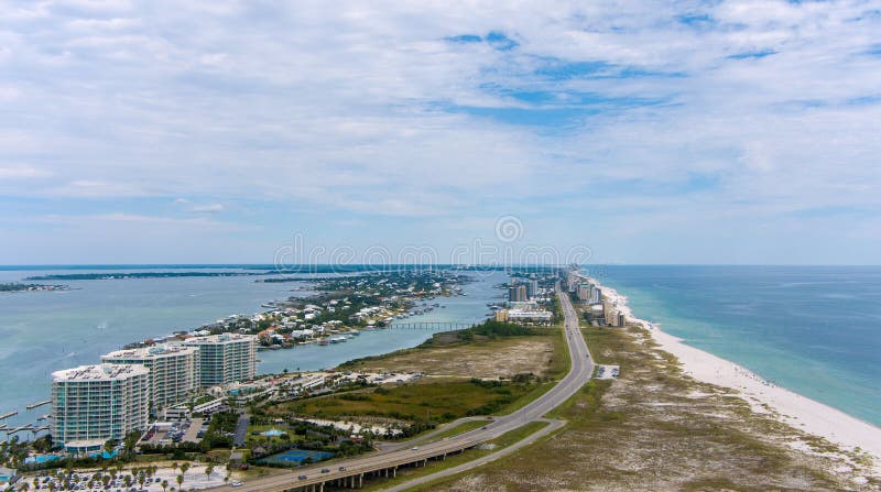Aerial View of Orange Beach, Alabama in October Stock Photo - Image of ...