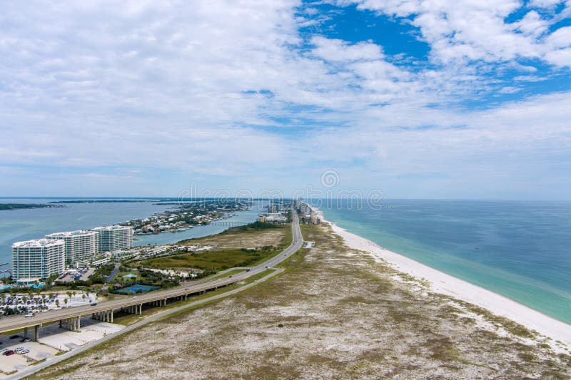 Aerial View of Orange Beach, Alabama in October Stock Image - Image of ...