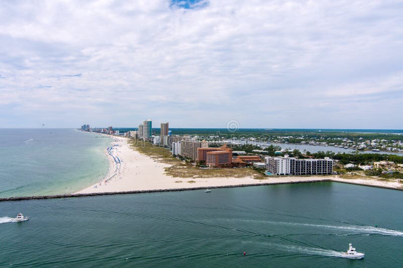 Aerial View of Orange Beach, Alabama in October Stock Photo - Image of ...