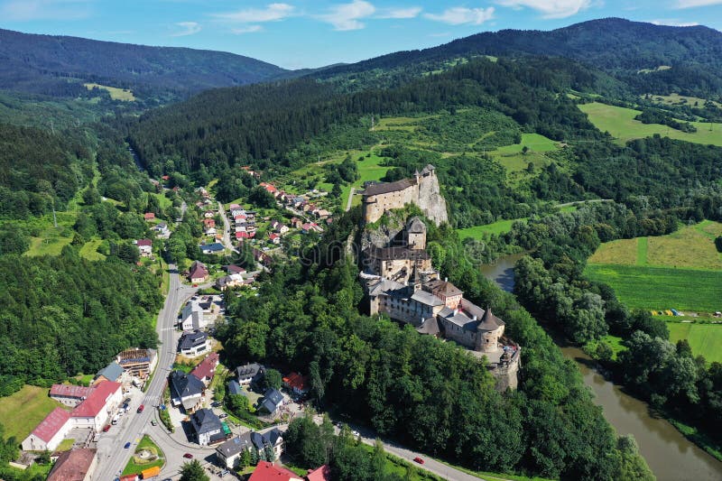 Aerial View of Orava Castle in Slovakia Editorial Photography - Image ...