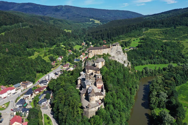 Aerial View of Orava Castle in Slovakia Editorial Stock Image - Image ...