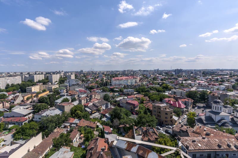 Bucharest from above stock photo. Image of landmark, real - 25638552
