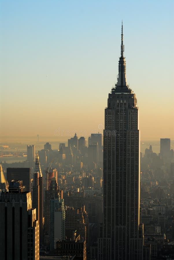 Aerial View Over Manhattan at Dusk Editorial Photography - Image of ...