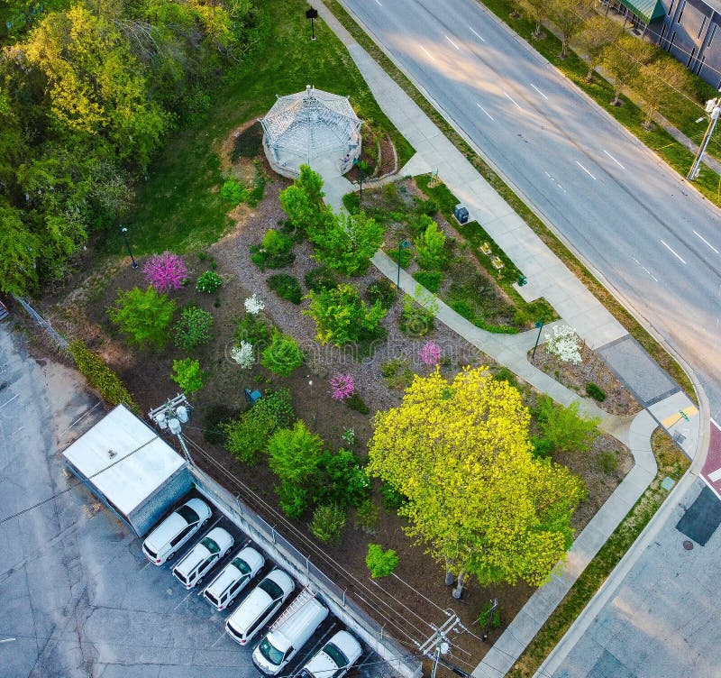 Aerial View Over the Park during Spring Stock Photo - Image of urban ...