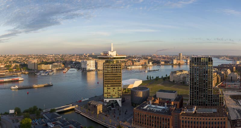 The ADAM Tower In Amsterdam North. There Is An Observation Deck ADAM ...