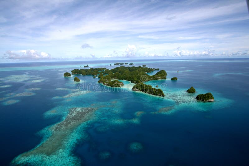 Palau islands from above stock image. Image of ocean - 116490773