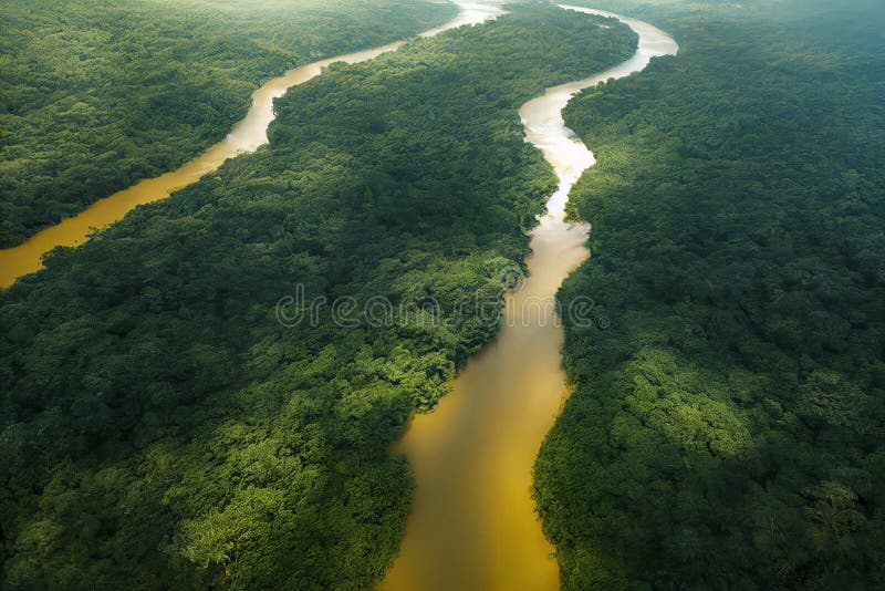 Aerial View of Panama Canal on the Atlantic Side Stock Illustration ...