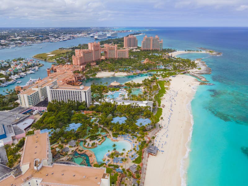 Atlantis Aerial View, Paradise Island, Bahamas Stock Photo - Image of ...