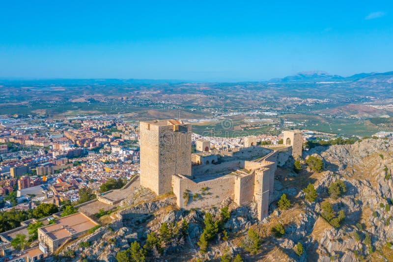 Aerial View of Parador De Jaen in Spain. Stock Image - Image of hotel ...