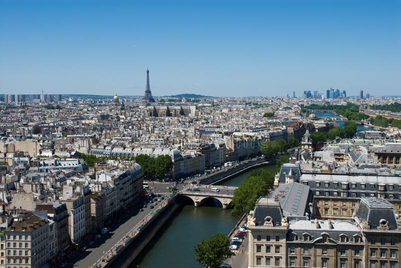 Aerial view of the Paris. stock image. Image of aerial - 23529087