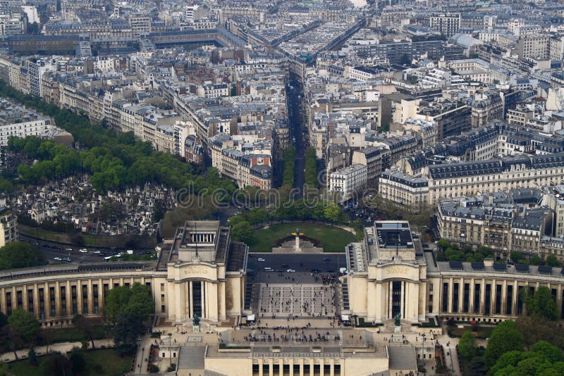 Aerial View of Paris editorial stock image. Image of tree - 24430679