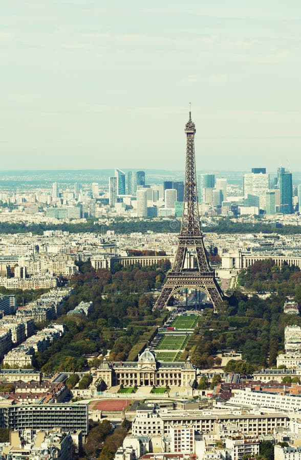 Aerial view of Paris stock image. Image of eyferev, dame - 27236763