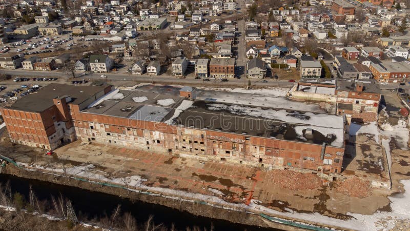 Aerial View of Part of the City of Magog Stock Image - Image of canada ...