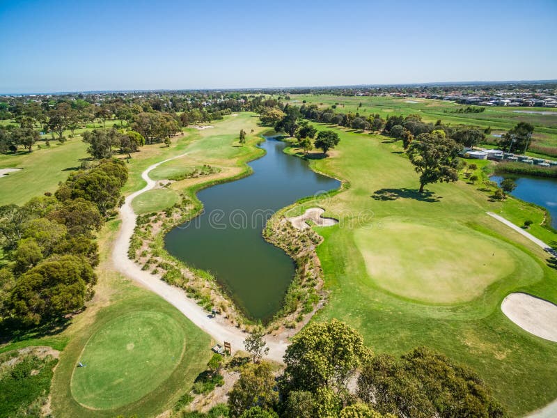 Aerial View of Patterson River Golf Club, Melbourne, Australia Stock ...