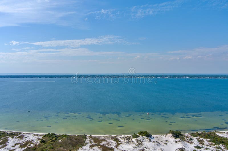 Aerial View of Pensacola Bay in Pensacola, Florida Stock Image - Image ...