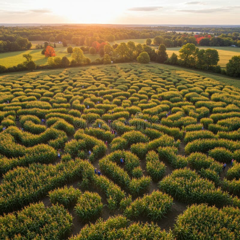 Large Green Corn Maze Stock Illustrations – 9 Large Green Corn Maze ...