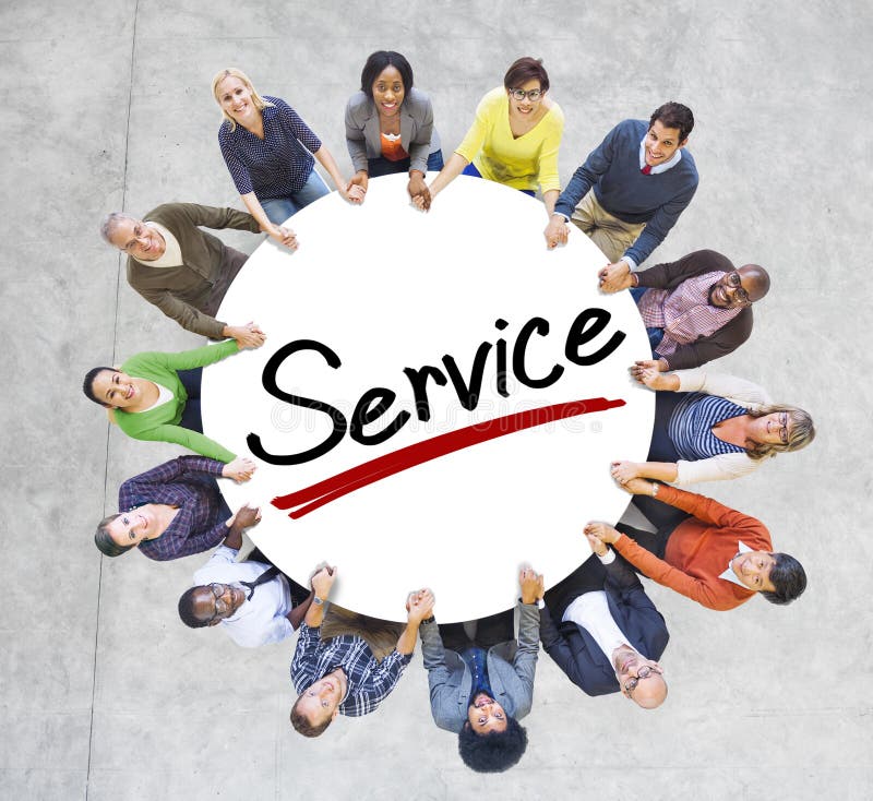 Aerial View of People and Service Concepts Stock Image - Image of ideas ...