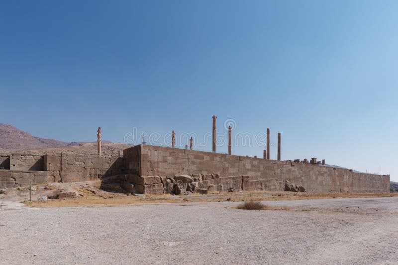 Aerial View of Persepolis Castle Ruins Stock Image - Image of ...