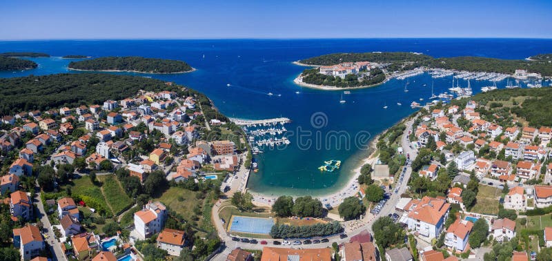 Aerial View of Pjescana Uvala, Croatia Stock Photo - Image of coast ...