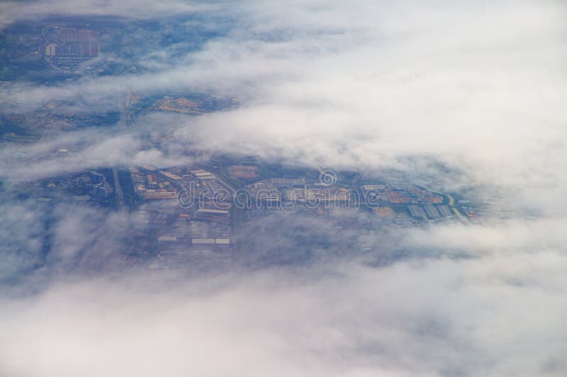 Aerial View from a Plane stock photo. Image of high - 208676222