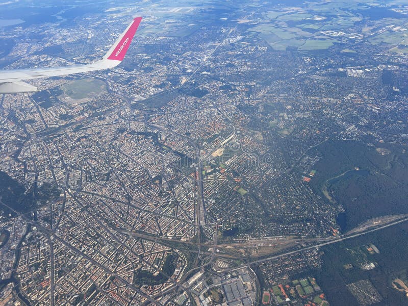 Aerial View from a Plane Above Berlin, Germany Editorial Stock Image ...