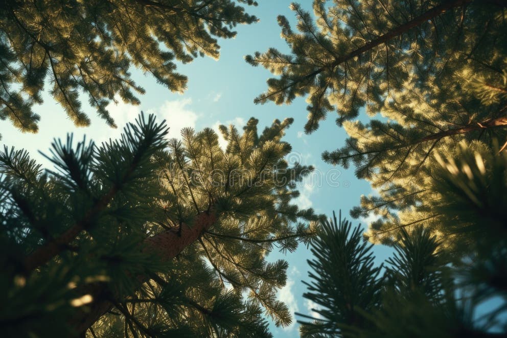 Aerial View of a Plane Passing through Tree Canopy Stock Image - Image ...